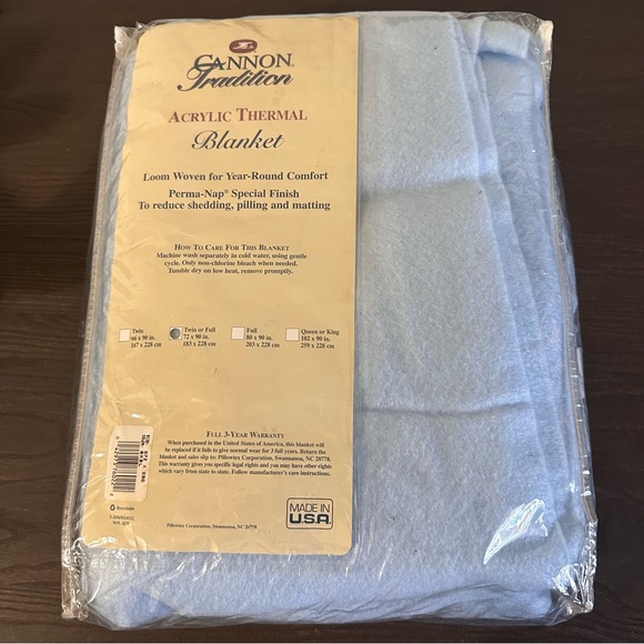 Cannon | Bedding | Vintage Nip Cannon 0 Acrylic Thermal Blanket 72x90 ...